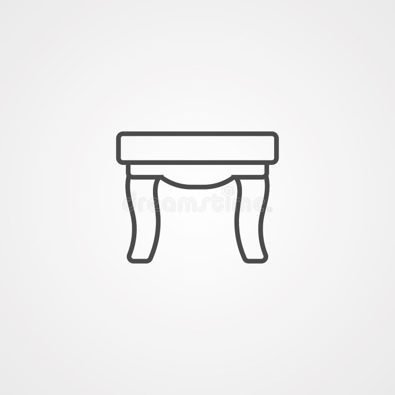 Table Vector Icon Sign Symbol Stock Vector - Illustration of black ...