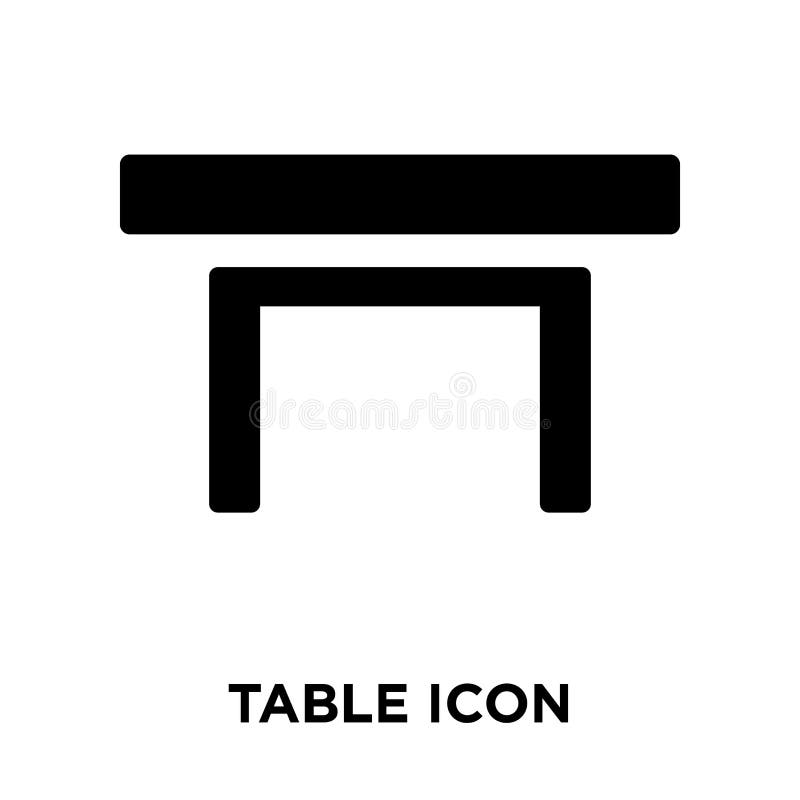 Table Icon Vector Isolated on White Background, Logo Concept of Stock ...