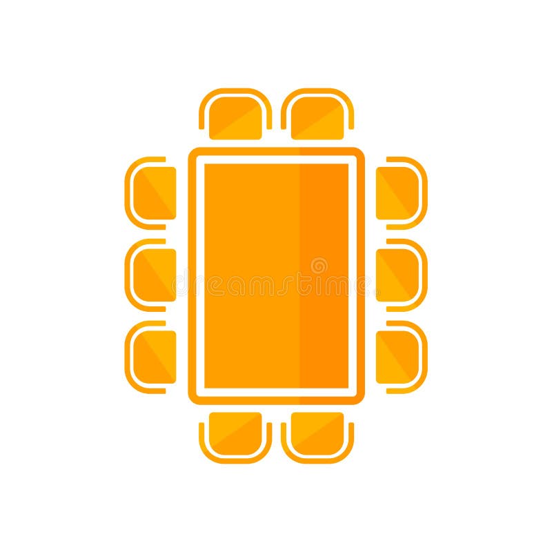 Round Table Icon Vector Sign and Symbol Isolated on White Background ...