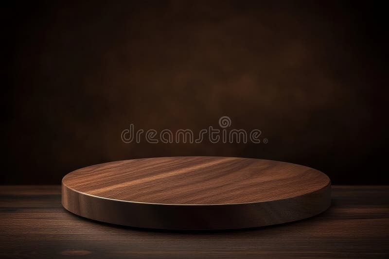 Table Image with a Dark Wooden Brown Backdrop Stock Image - Image of ...