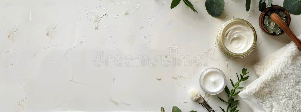 Table with Jar of Cream and Scissors Stock Photo - Image of tool ...