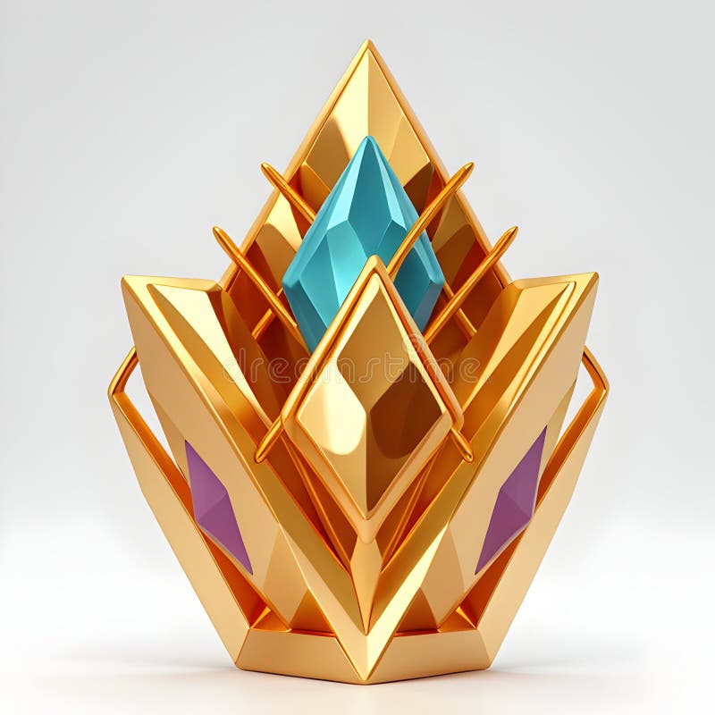 Table Jewellery in Gold. an Award Stock Illustration - Illustration of ...