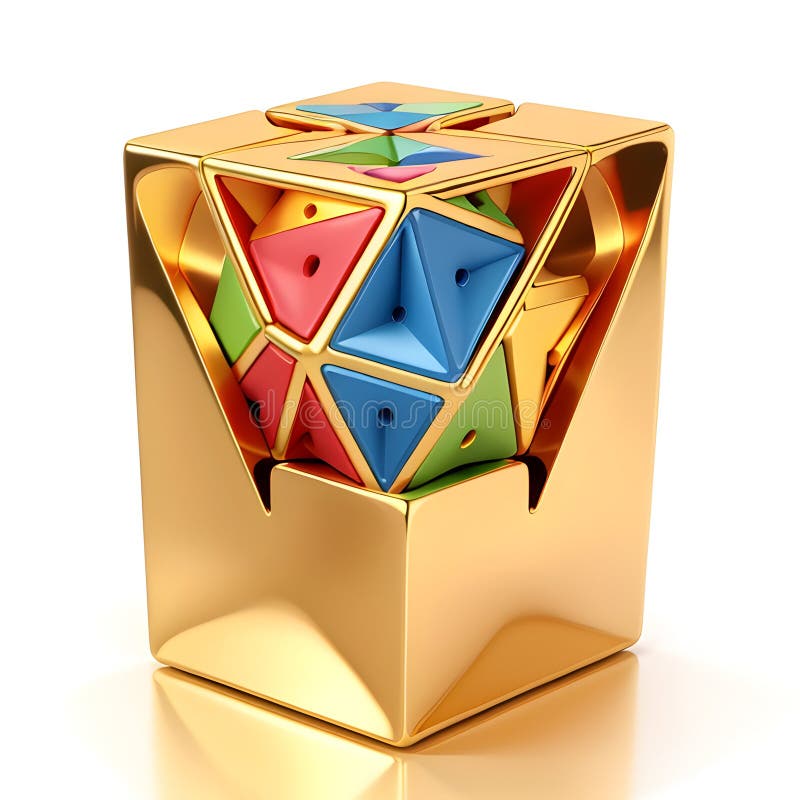 Table Jewellery in Gold. a Box of Gems Stock Illustration ...