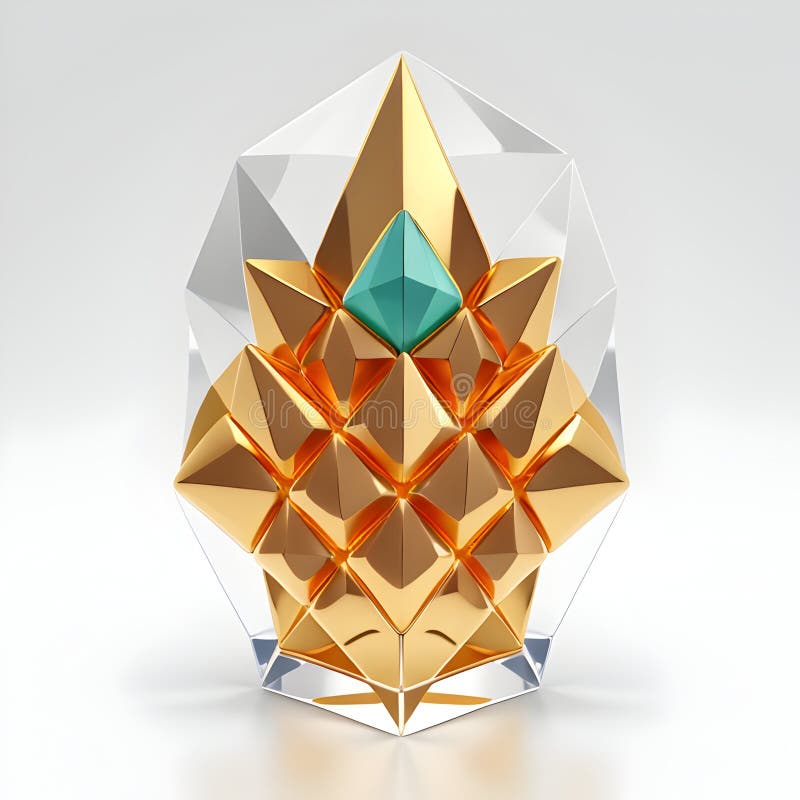 Table Jewellery in Gold. Gold and Rock Crystal Stock Illustration ...