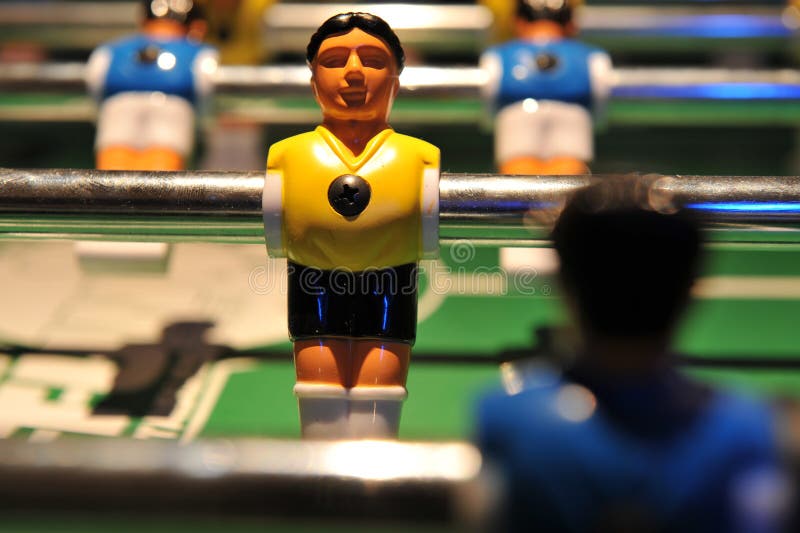 Table Kicker Football Closeup Stock Image - Image of indoors, goalie ...
