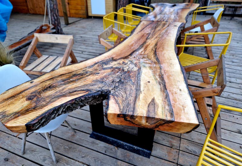 The Table is a Lacquered Split Trunk with a Distinctive Drawing and ...