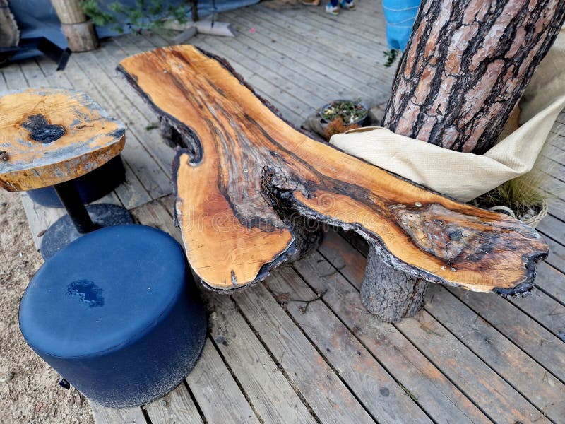 The Table is a Lacquered Split Trunk with a Distinctive Drawing and ...