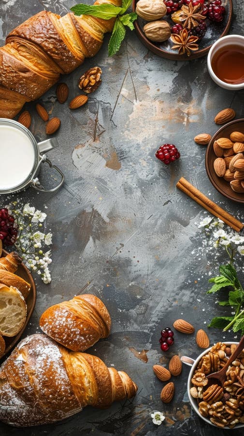 Table Laden with Various Types of Food Stock Image - Image of culinary ...