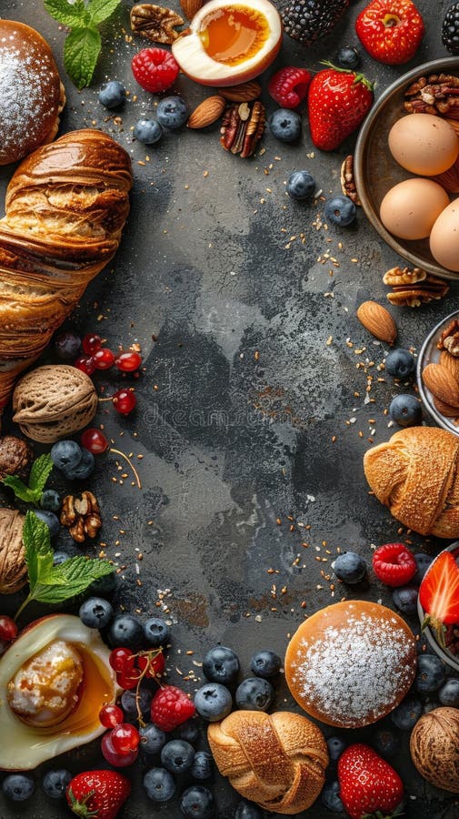 Table Laden with Various Types of Food Stock Photo - Image of cuisine ...