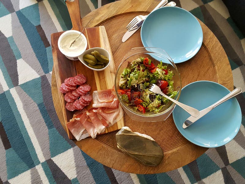 Table laid for tapas stock photo. Image of tapas, healthy - 68366722