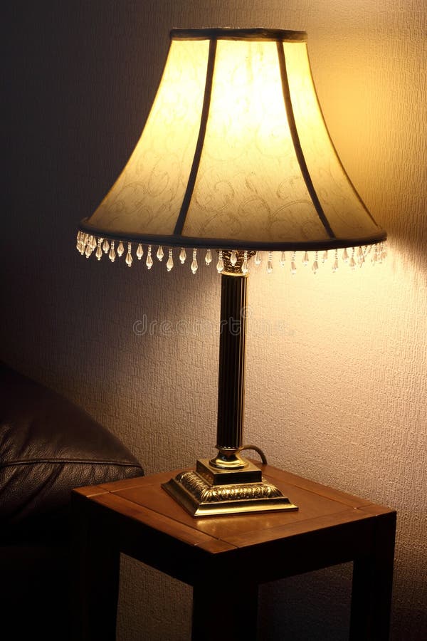 Table lamp stock photo. Image of seat, brass, light, bright - 16999350