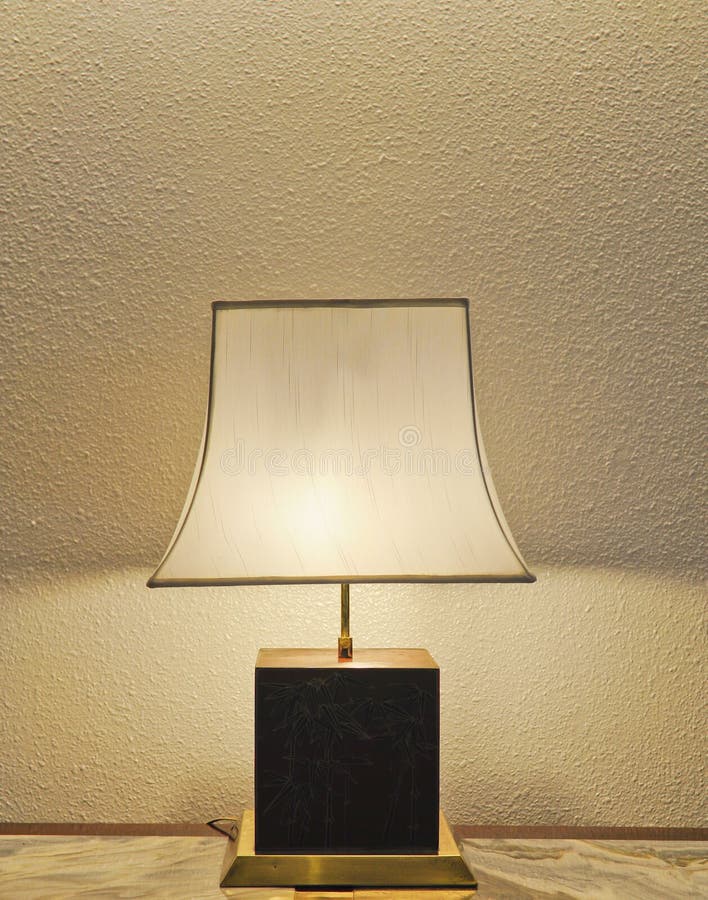 Table Lamp stock image. Image of metal, brass, shade - 24063819