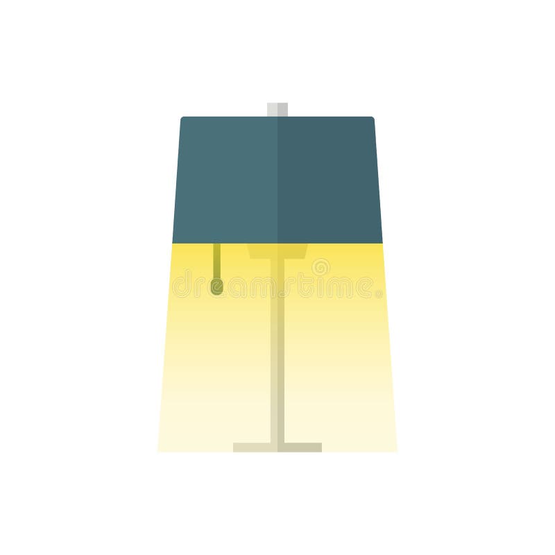 Table Lamp Flat Icon with Light. Vector Illustration Stock Vector ...