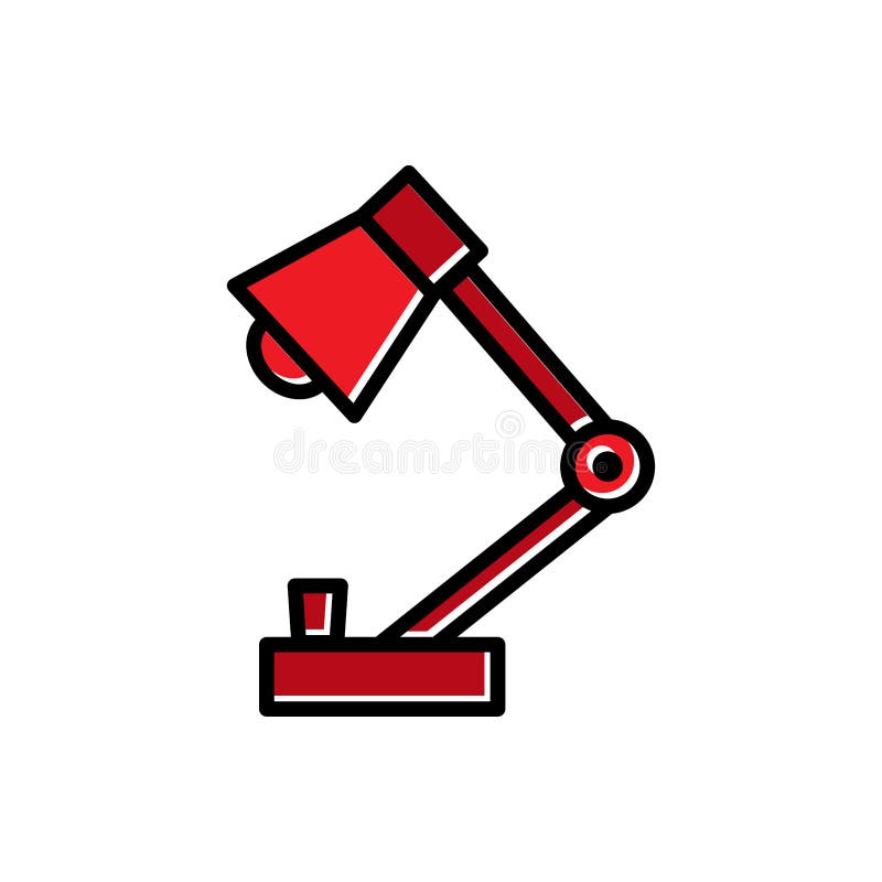 Table Lamp Flat Icon. Simple Design Editable. Design Illustration Stock ...