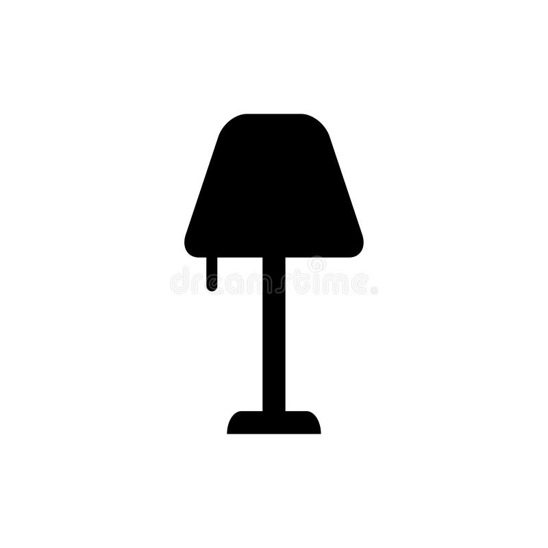 Table Lamp Icon Flat Vector Template Design Trendy Stock Vector ...