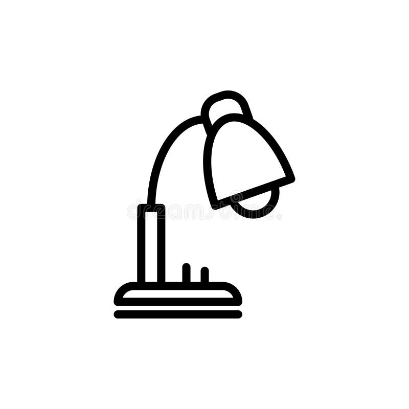 Table Lamp Icon Flat Vector Template Design Trendy Stock Vector ...