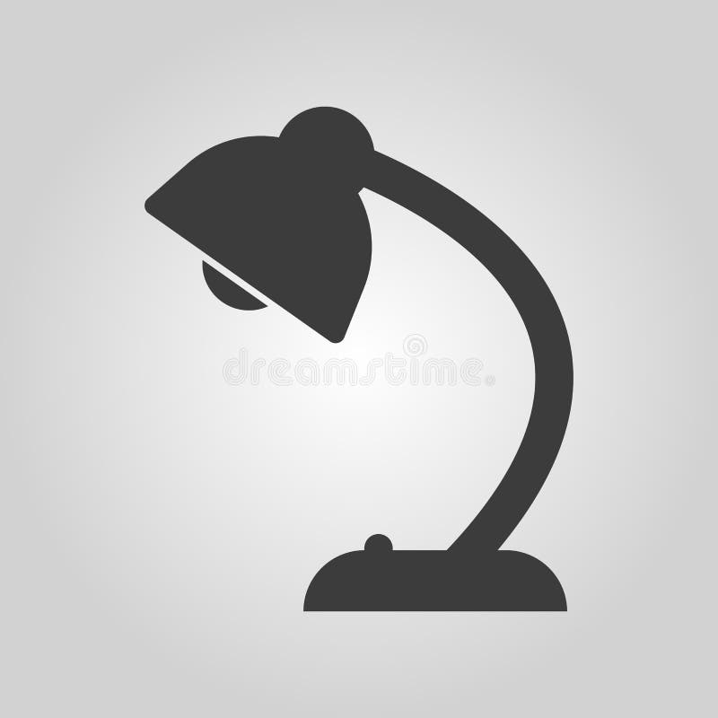 The Table Lamp Icon. Reading-lamp and Lighting, Illumination, Light ...