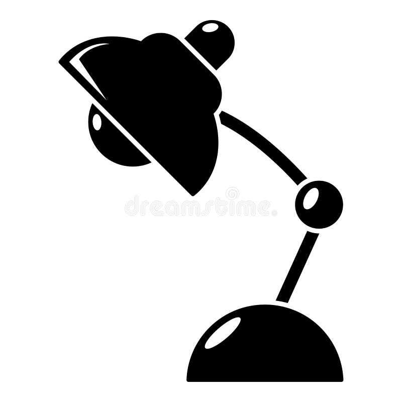 Table Lamp Icon, Simple Black Style Stock Vector - Illustration of ...