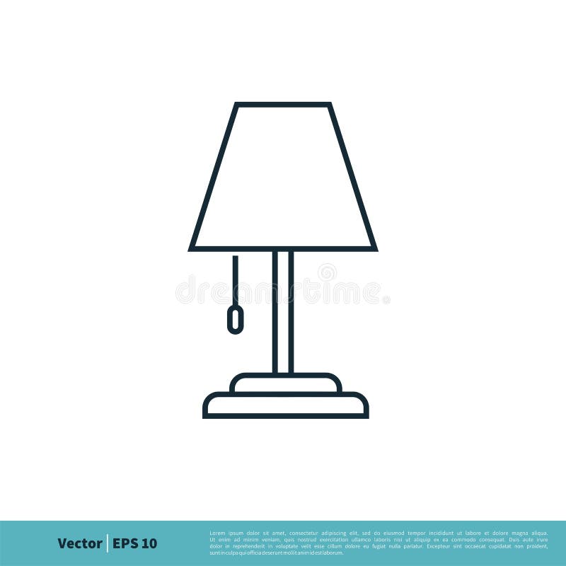 Table Lamp Icon Vector Logo Template Illustration Design. Vector EPS 10 ...