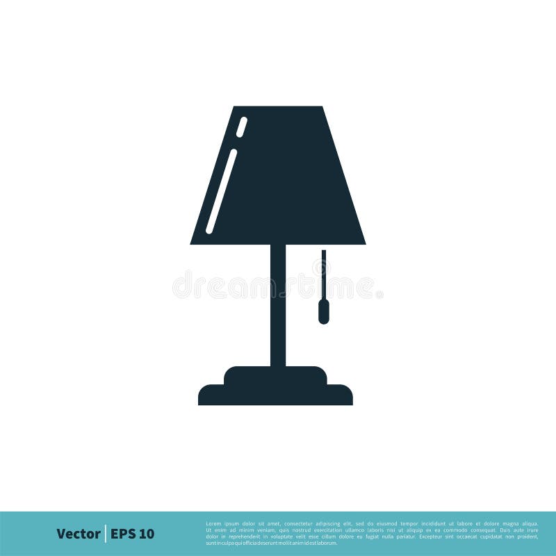Table Lamp Icon Vector Logo Template Illustration Design. Vector EPS 10 ...