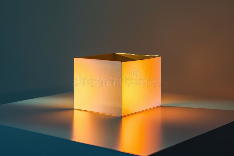 A Table Lamp with a Light Source Sitting on a Flat Surface Stock Photo ...