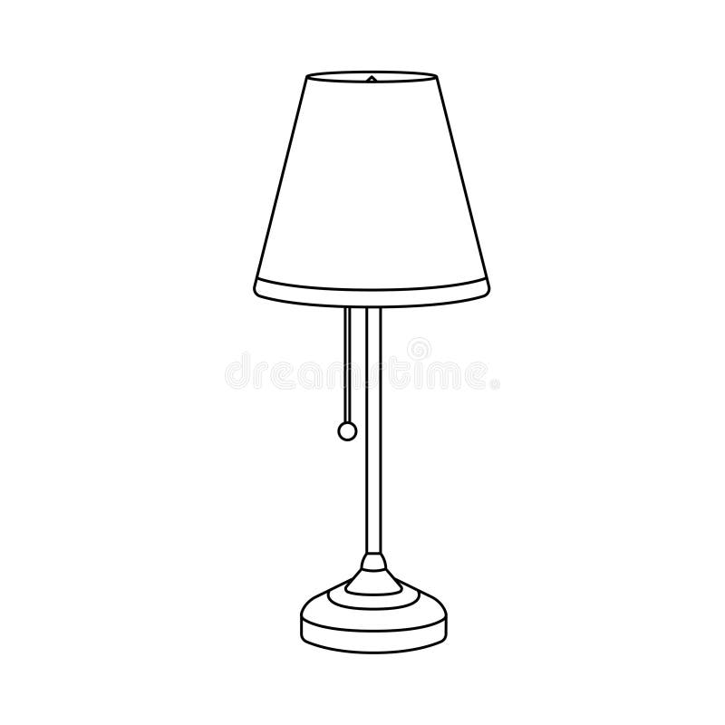 Lamp Icon on White Background Stock Vector - Illustration of lamp ...