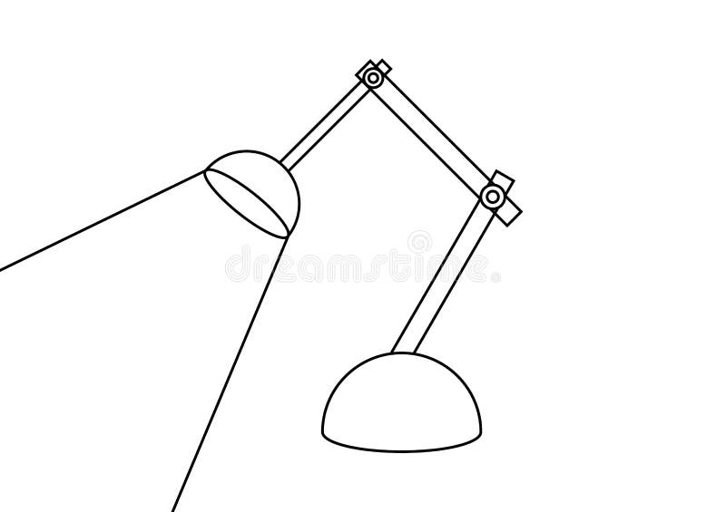 Table Lamp Outline Drawing Stock Illustrations – 1,634 Table Lamp ...