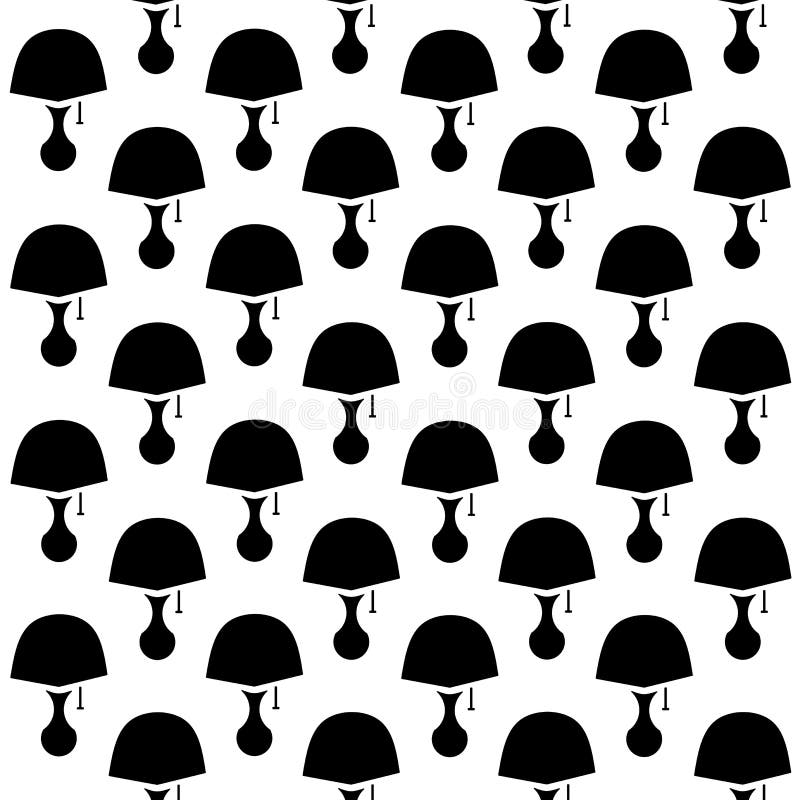 Table Lamp Seamless Pattern in Abstract Hand Drawn Style. Stock ...