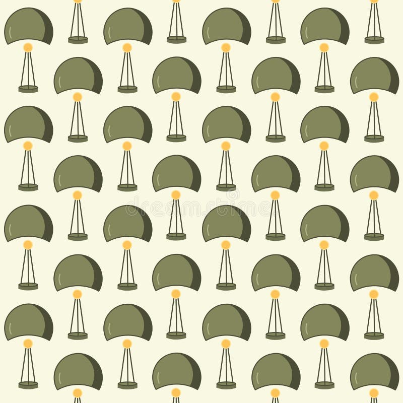 Table Lamp Seamless Pattern in Abstract Hand Drawn Style. Stock ...
