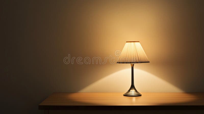 Desk Lamp Shining Down Blank Space Product Placement Stock Photos ...