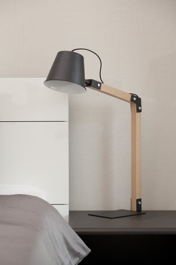 Table lamp on table stock image. Image of design, hotel - 82912589