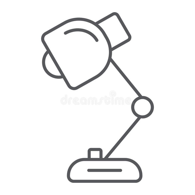 Table Lamp Thin Line Icon, Light and Electricity, Desk Lamp Sign ... Table Lamp Thin Line Icon, Light and Electricity, Desk Lamp Sign ...