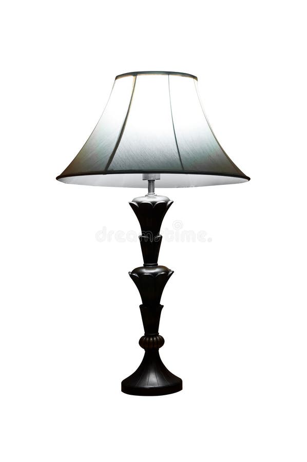 Table Lamp Vintage Old Retro Isolated on White Background Stock Image ...