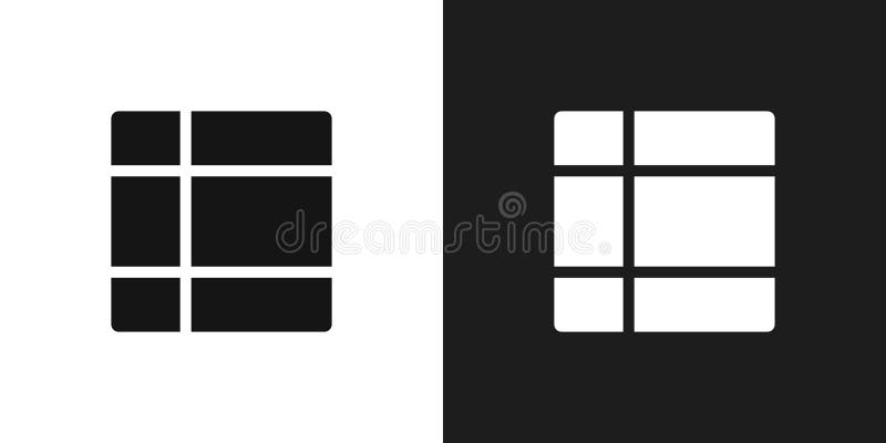 Table Layout Icon Logo Set Vector Stock Vector - Illustration of ...