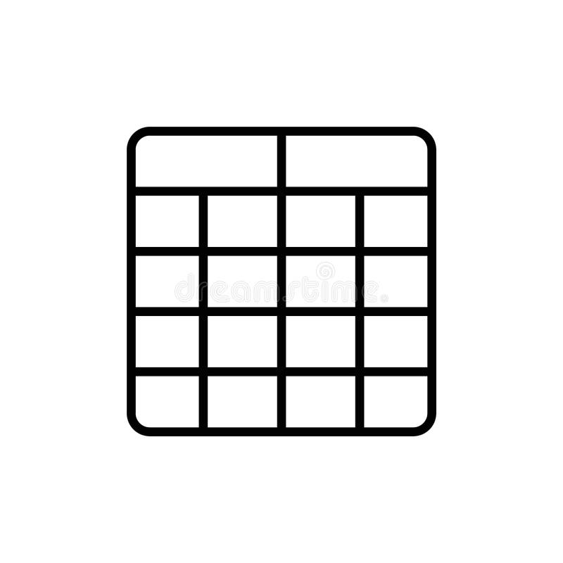 Table Layout Icon Set Data Organization Illustrations For Business And Design Stock Illustration