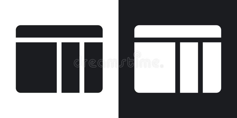 Table Layout Icon Set. Web Excel Data Table Vector Symbol. Spreadsheet ...