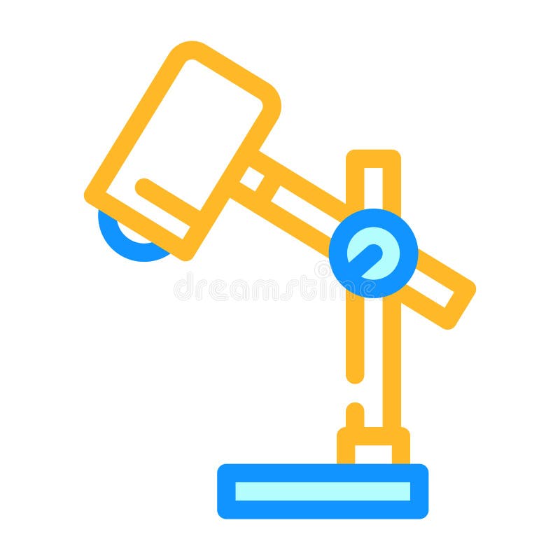 Table Lighting Lamp Color Icon Vector Illustration Stock Vector ...