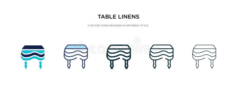 Table Linens Icon in Different Style Vector Illustration. Two Colored ...