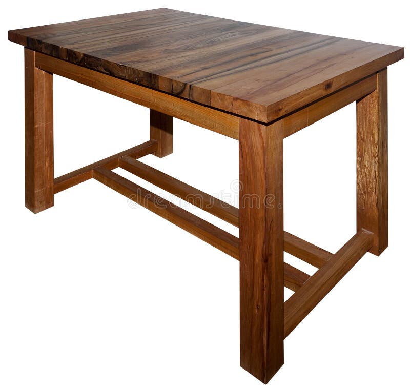 Table Made from Real Walnut Wood Stock Photo - Image of heavy ...