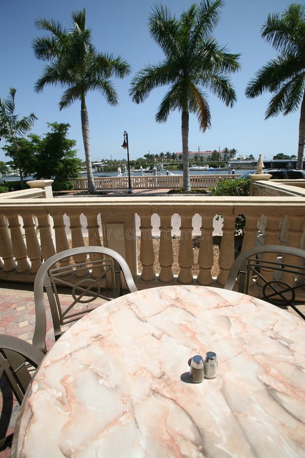 Table at the marina stock image. Image of setting, slip - 5156243