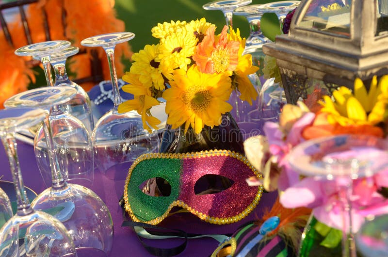 Table mask decoration. stock photo. Image of design, neckles - 70914432