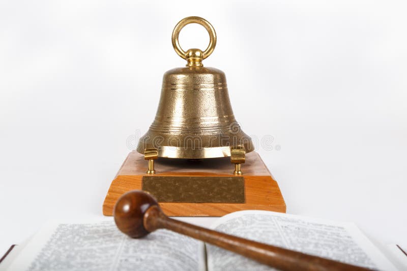 Table meeting bell stock image. Image of bell, book, metal - 46192539