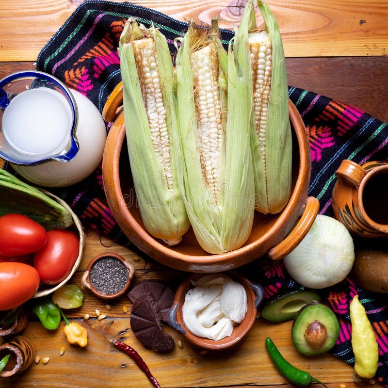 Table with Mexican Ingredients Stock Image - Image of cayenne, dinner ...