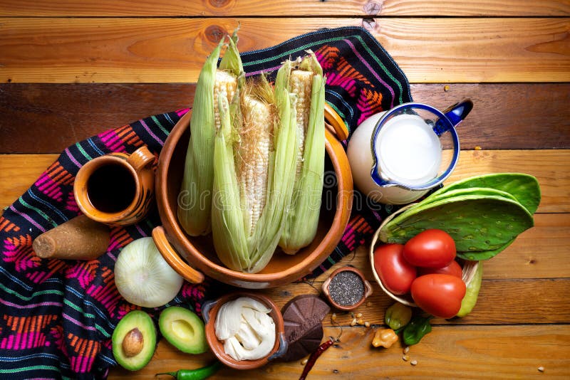 Table with Mexican Ingredients Stock Image - Image of food, cuisine ...