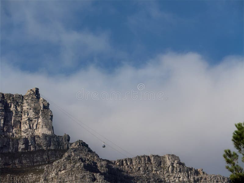 Table Countain Cable Way in Cape Town, South Africa Stock Photo - Image ...