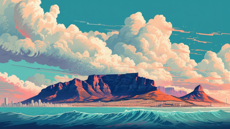 Table Mountain Cape Town Stock Illustrations – 576 Table Mountain Cape ...