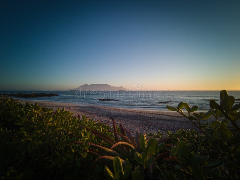 Table Mountain Cape Town Sunset Stock Photo - Image of table, landscape ...