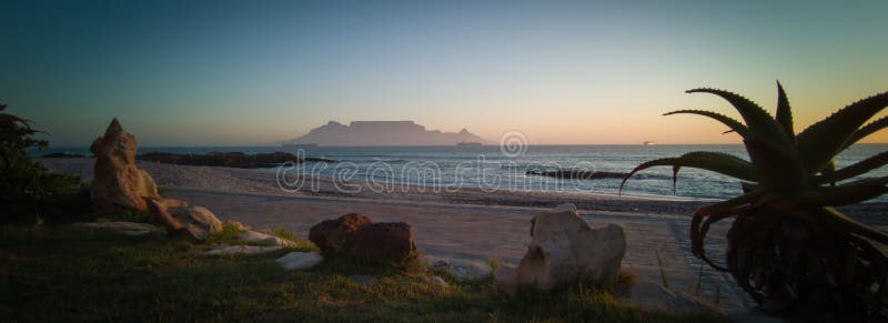 Table Mountain Cape Town Sunset Stock Photo - Image of view, table ...