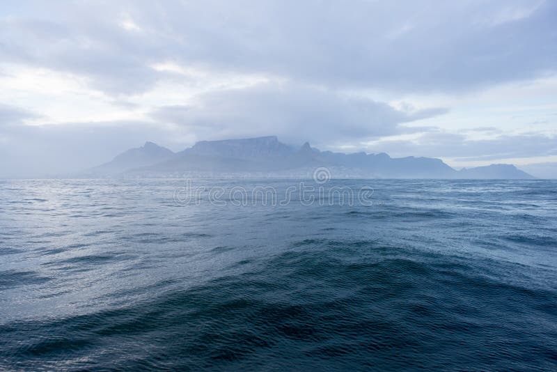Table Mountain from the Deck of Fishing Trawler Stock Image - Image of ...
