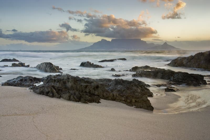 Table Mountain at Sunset stock image. Image of south - 15114123